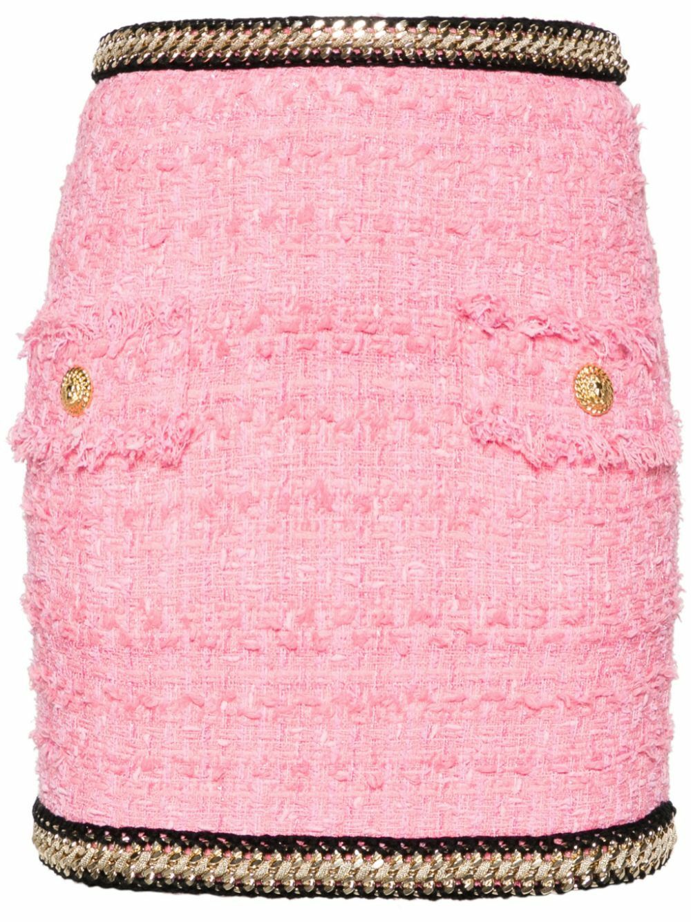 Balmain Pink Tweed Pencil Skirt Balmain
