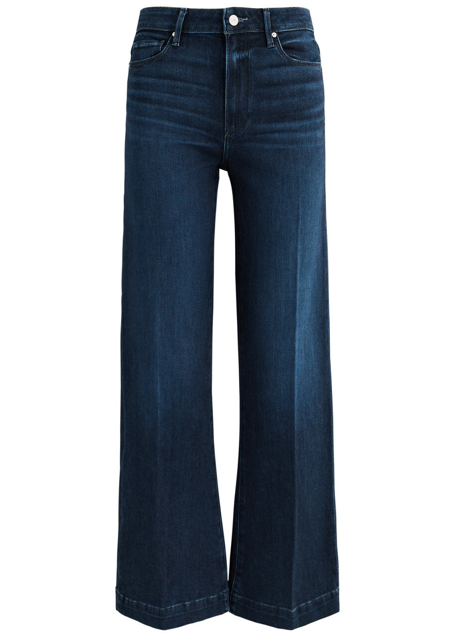 Paige Leenah Wide-leg Jeans Dark Blue Paige