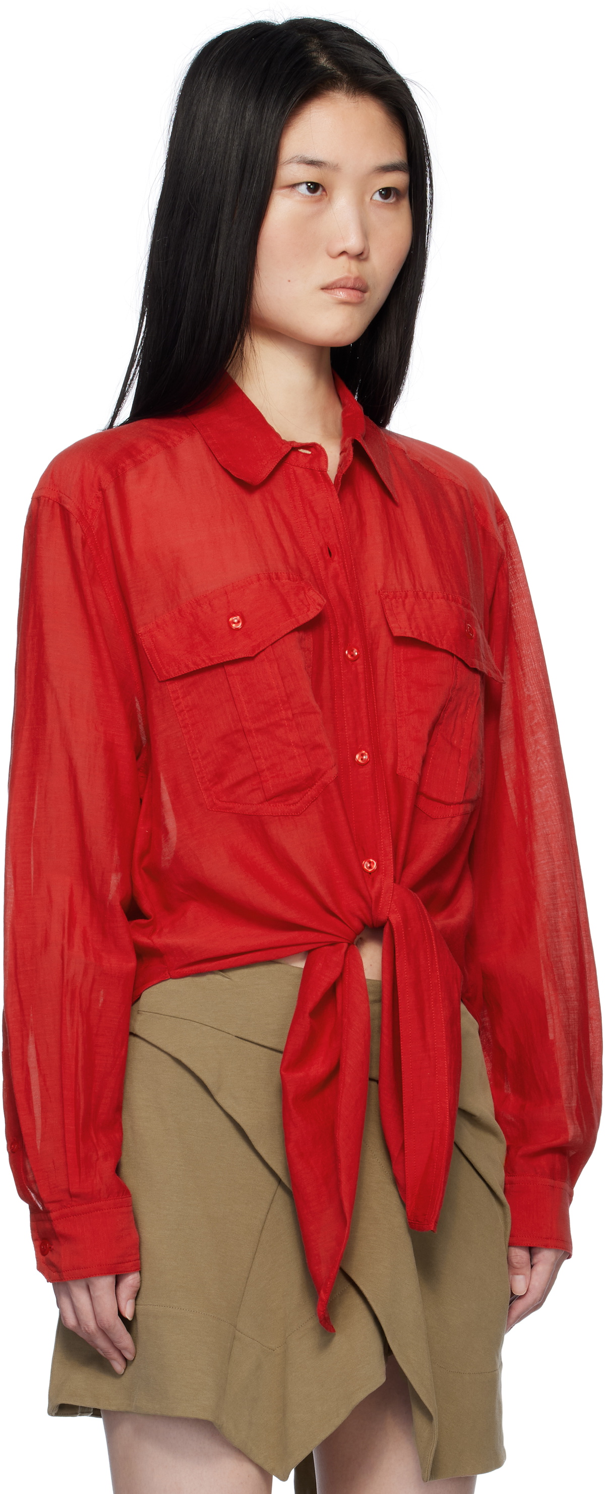 Isabel Marant Etoile Red Nath Shirt Isabel Marant Etoile