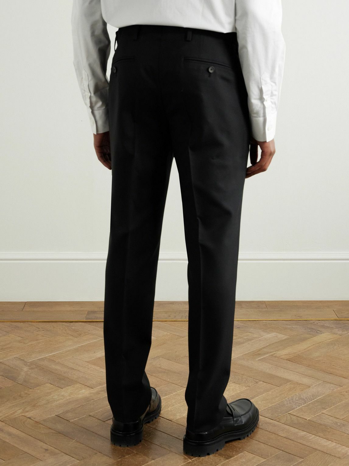 Mr P. - Philip Slim-Fit Straight-Leg Wool Suit Trousers - Black Mr P.