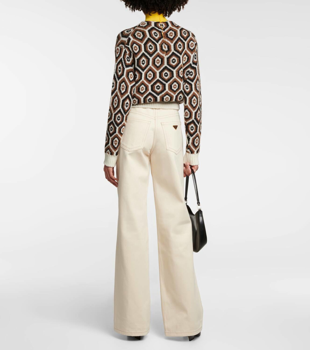 Prada High-rise wide-leg jeans Prada