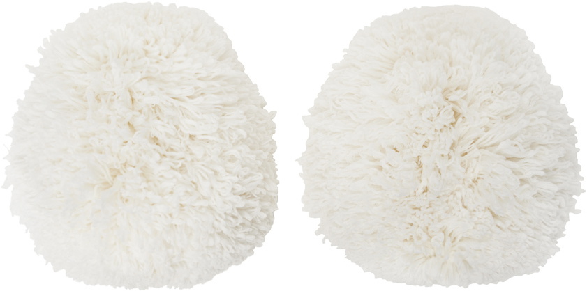 ALAÏA White Bubble Arm Warmers ALAÏA