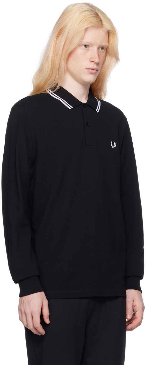 Fred Perry Black 'The Fred Perry' Long Sleeve Polo Fred Perry
