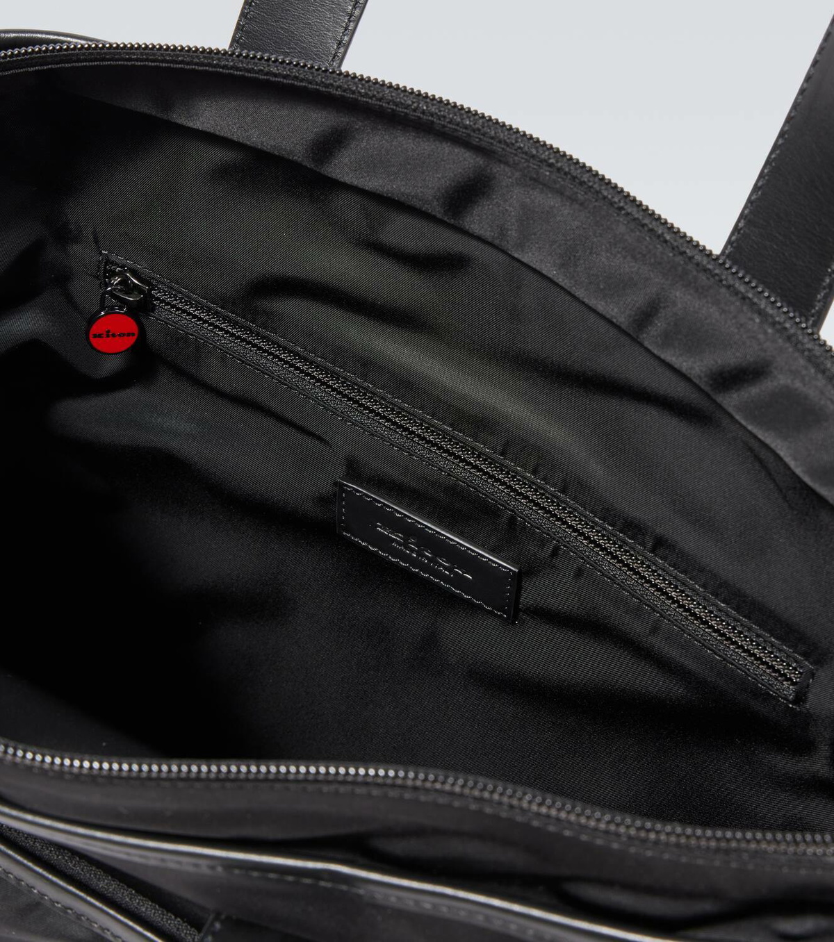 Kiton Leather-trimmed tote bag Kiton