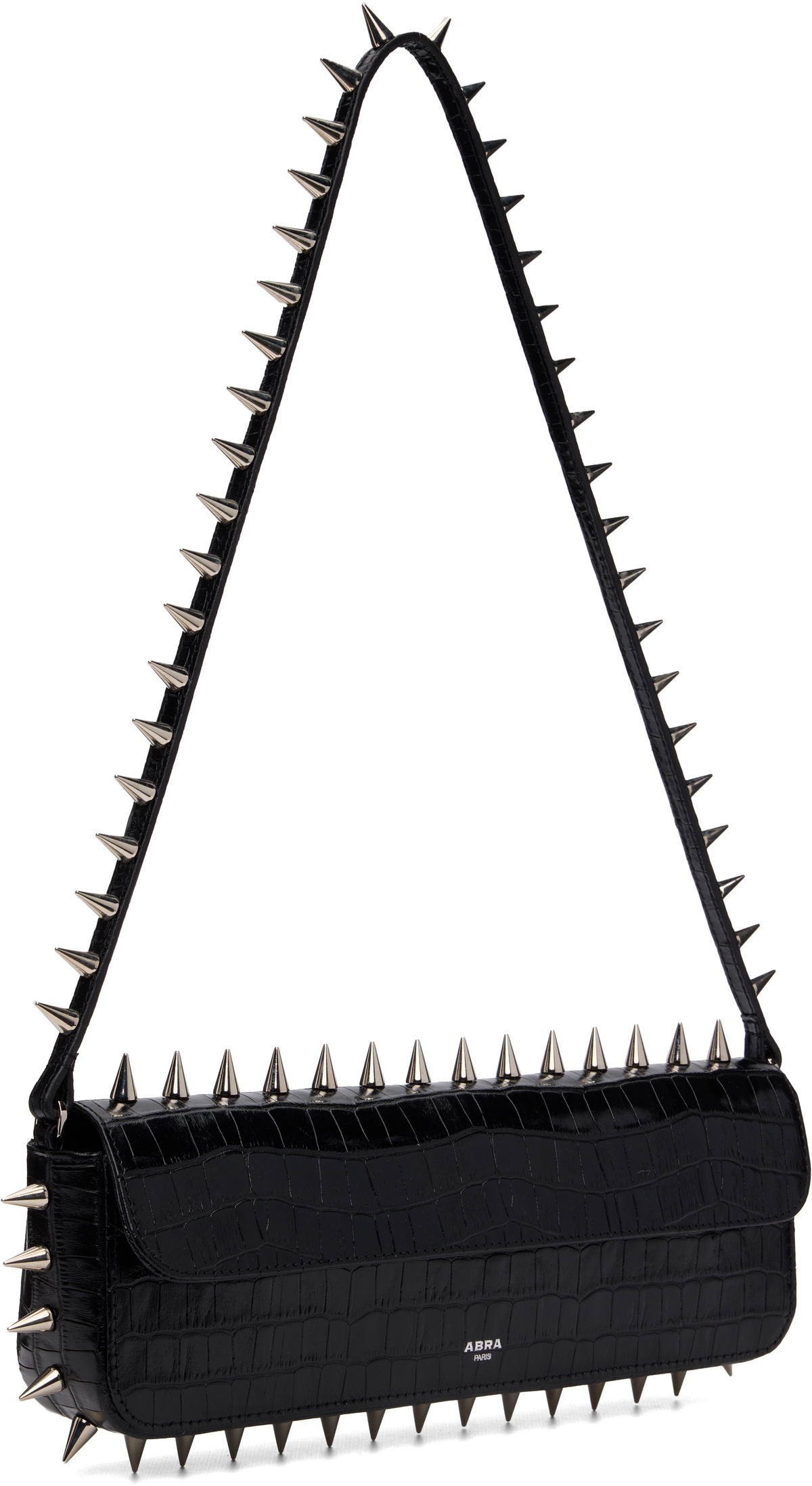 ABRA Black Spike Baguette Bag ABRA
