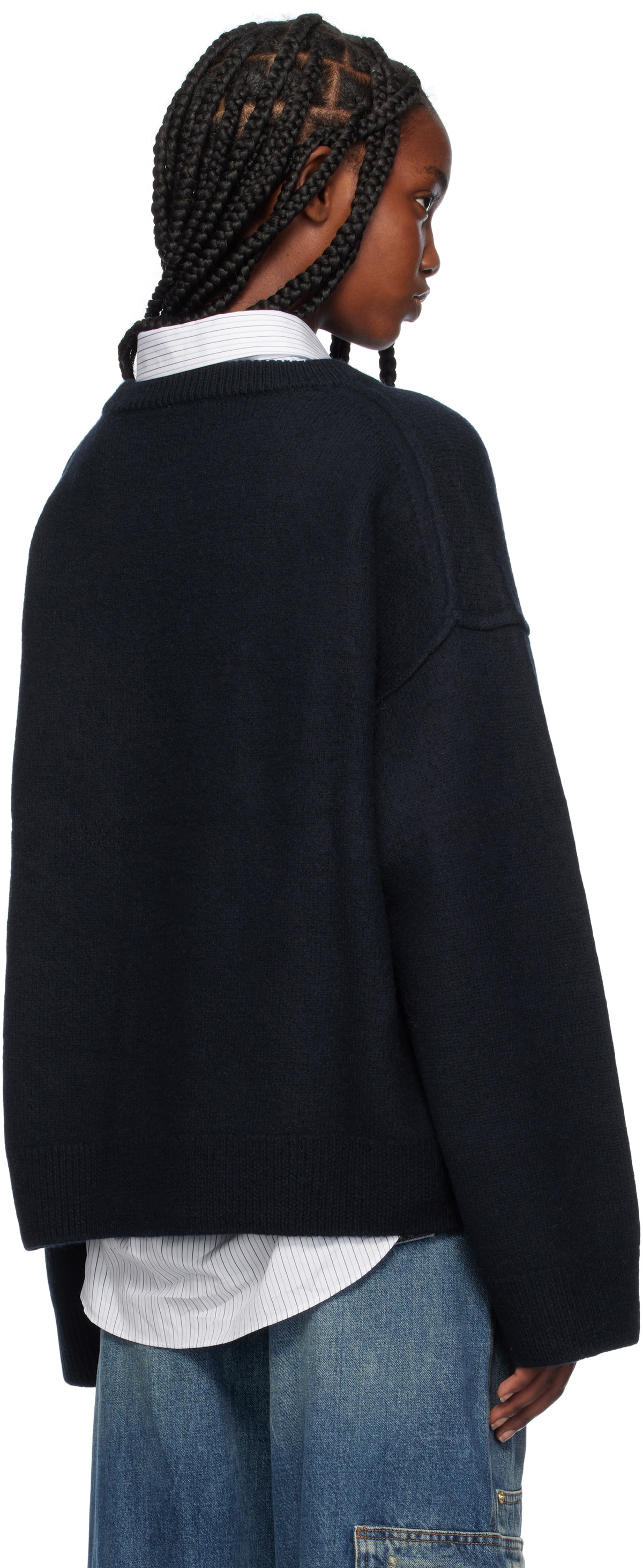 GANNI Navy Wool Sweater GANNI