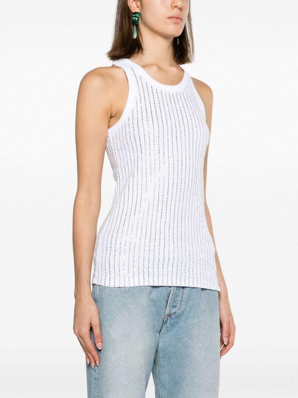 THE ATTICO - Ribbed Jersey Tank Top - Runway The Attico