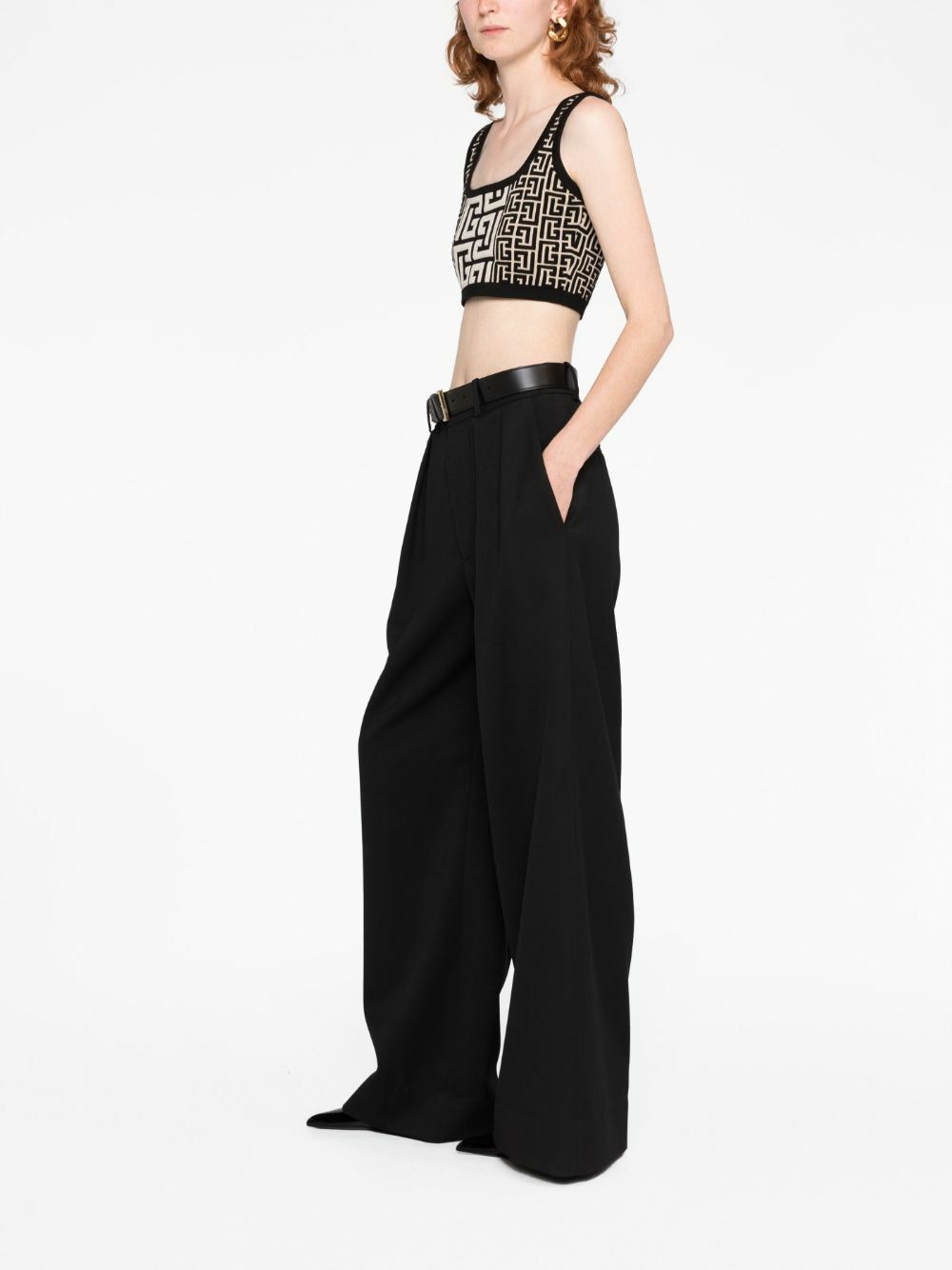 BALMAIN - Monogram Cropped Top Balmain
