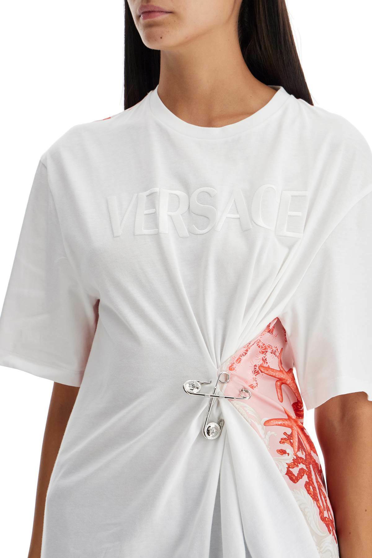 Versace Logo Pinned T-shirt Versace