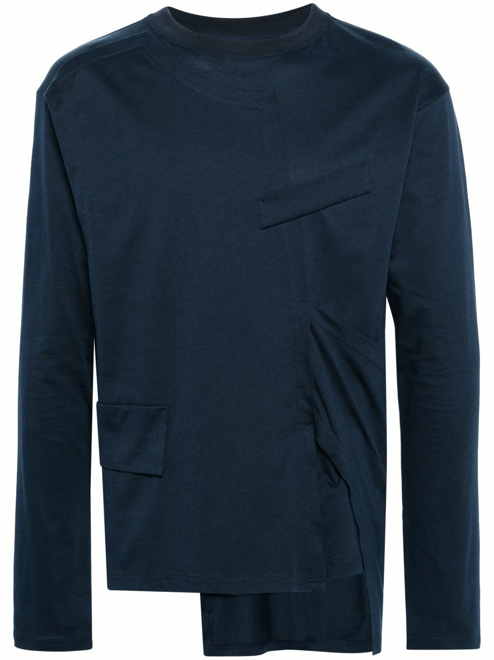 MLGA Blue Asymmetric Cotton T-Shirt MLGA