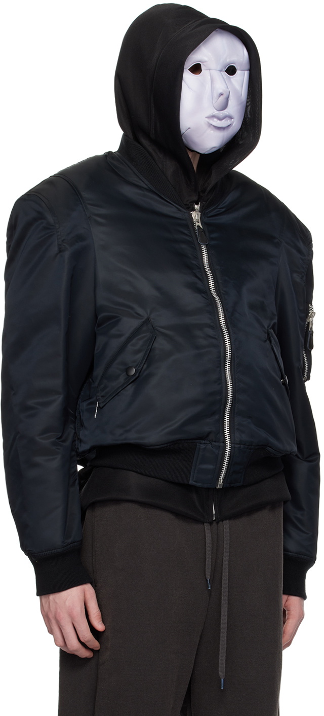 Doublet Black Robot Shoulder Bomber Jacket Doublet