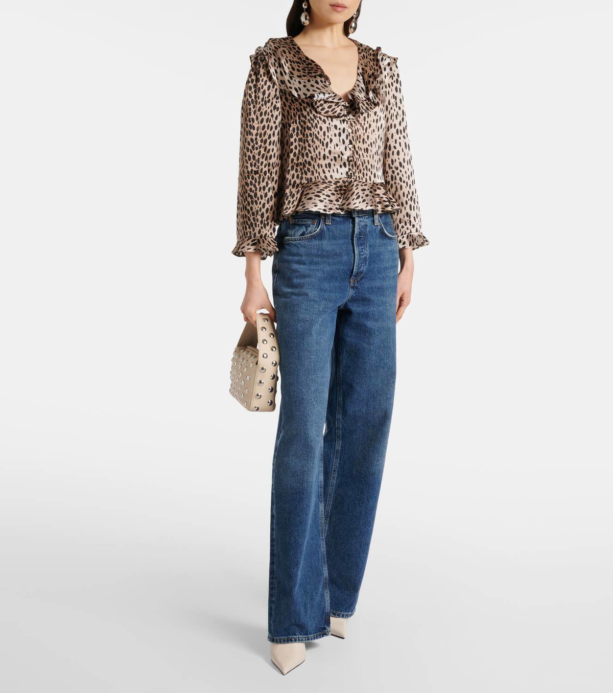 Rixo Atlas leopard-print silk blouse Rixo