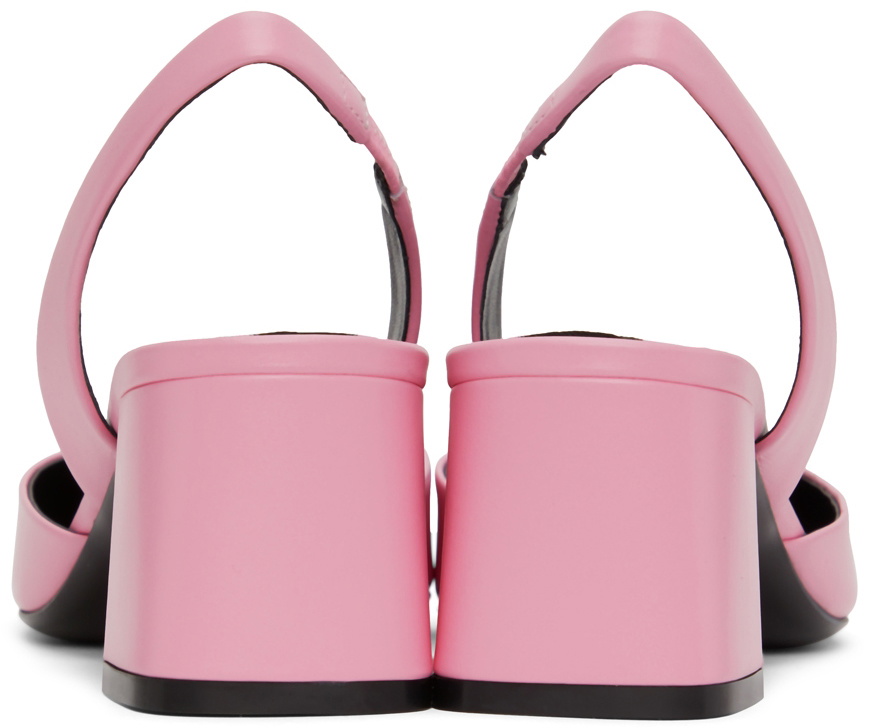 Versace Pink Medusa Slingback Heel Versace