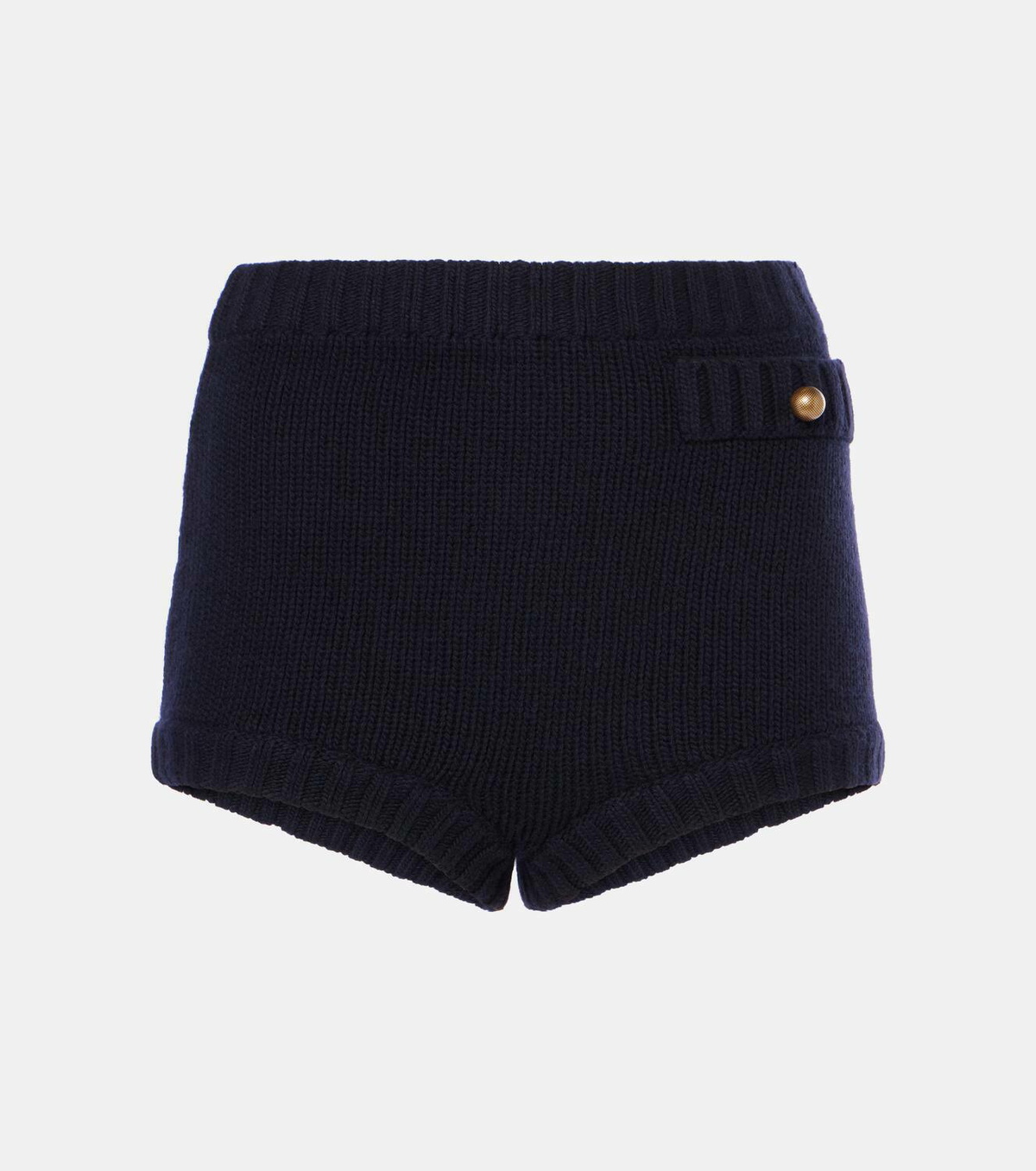 Chloé High-rise wool and cashmere shorts Chloe