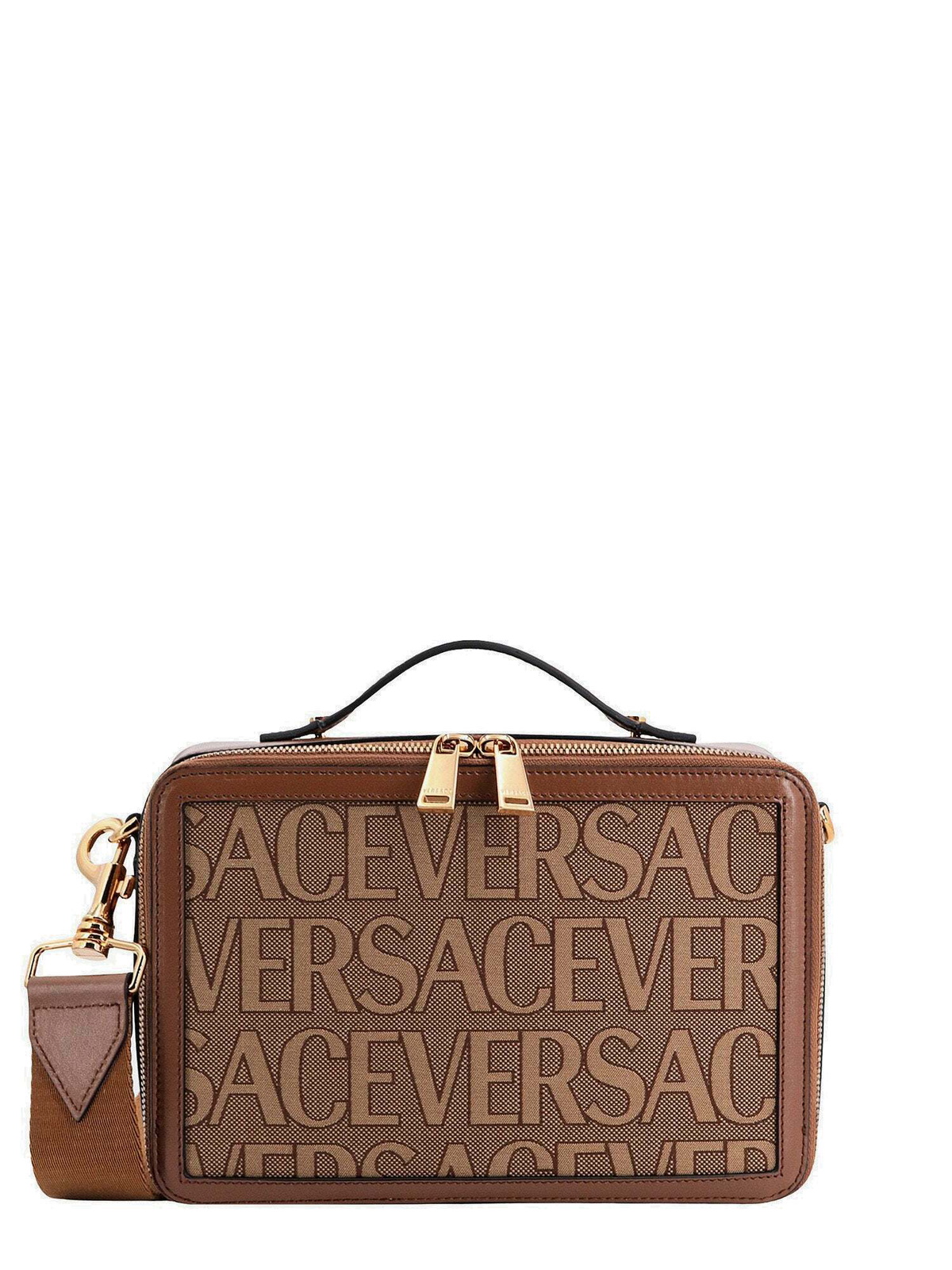 Versace Shoulder Bag Brown Mens Versace
