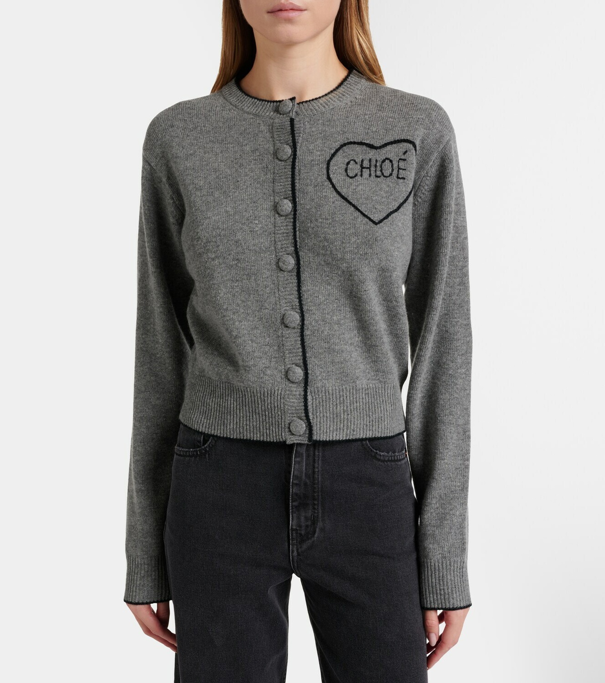 Chloé Logo wool and cashmere cardigan Chloe