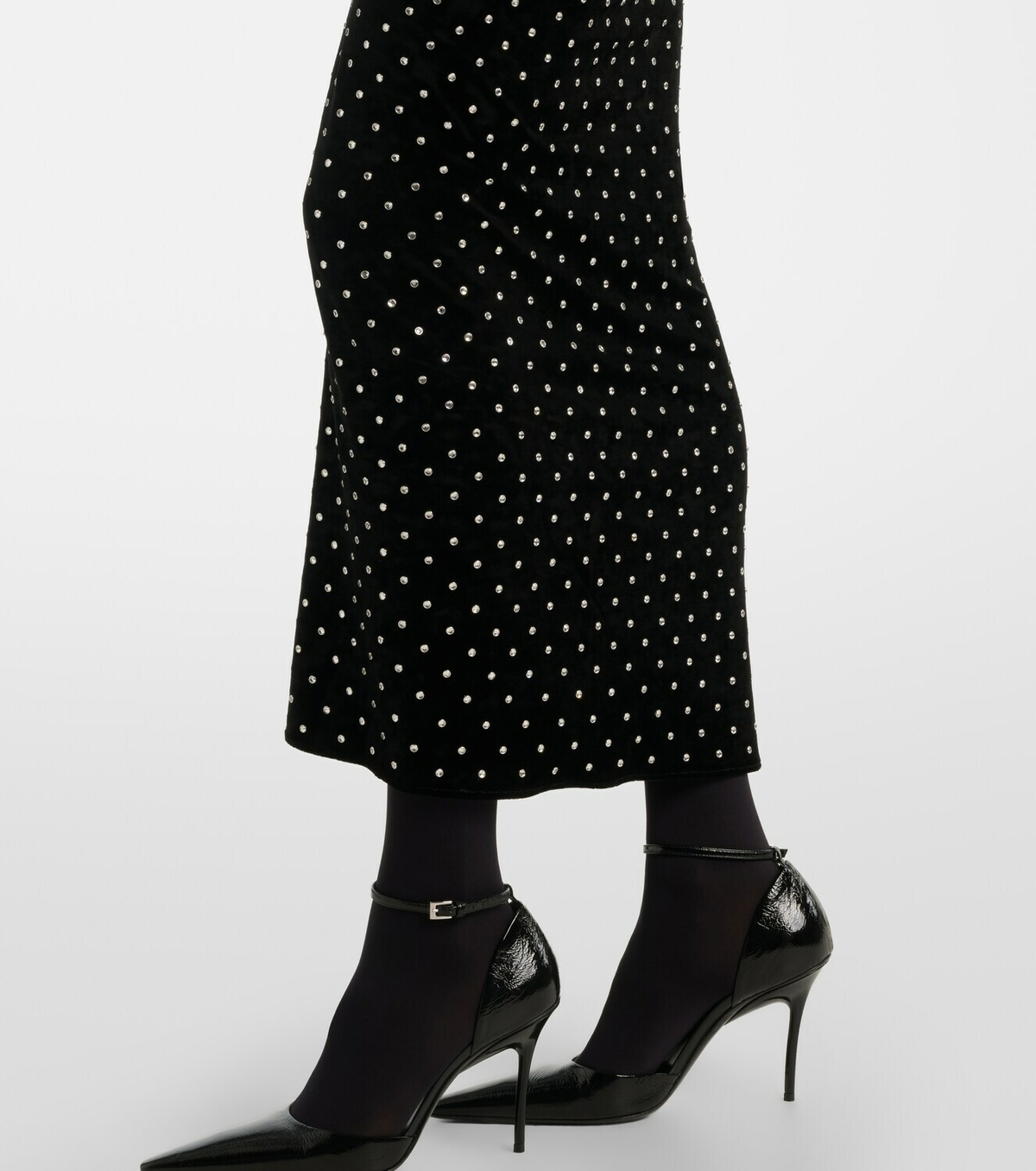 Alaïa Velvet and jersey cocktail dress ALAÏA
