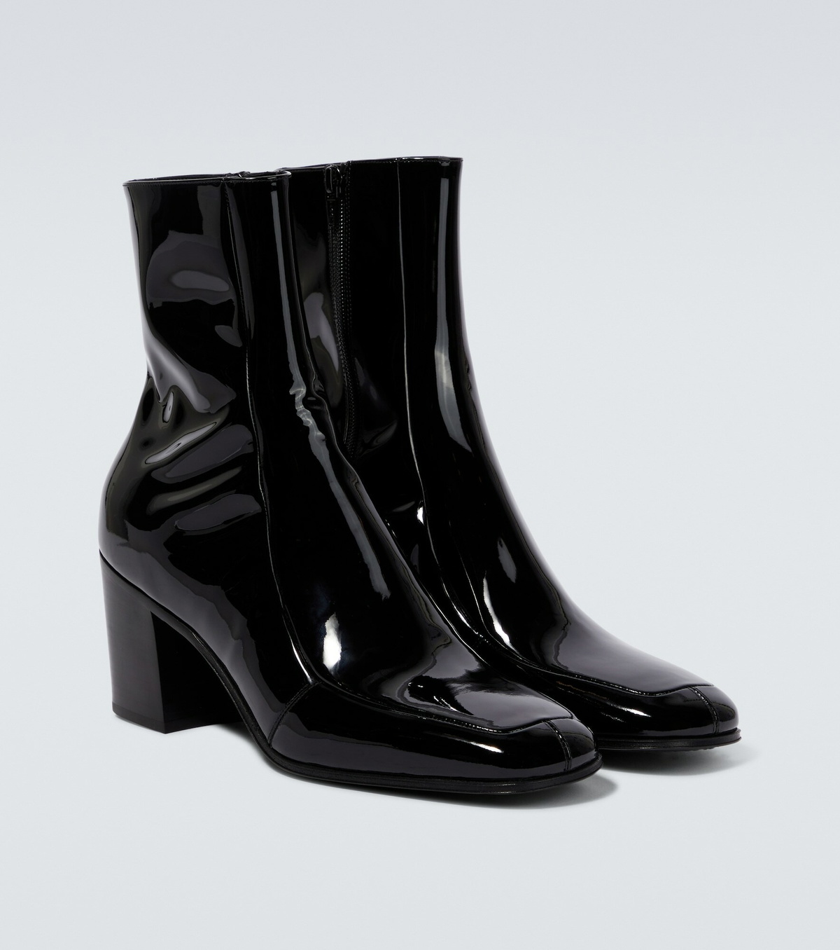 Saint Laurent - Beau patent leather ankle boots Saint Laurent