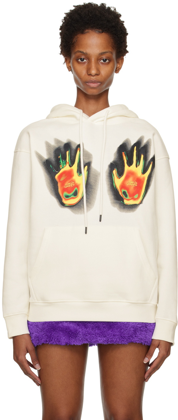 Sinead Gorey SSENSE Exclusive White Heat Hand Hoodie Sinead Gorey