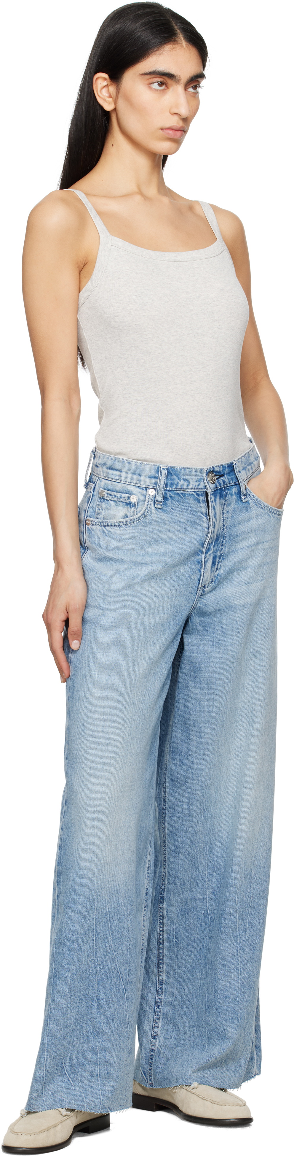rag & bone Blue Wide Featherweight Sofie Jeans Rag and Bone