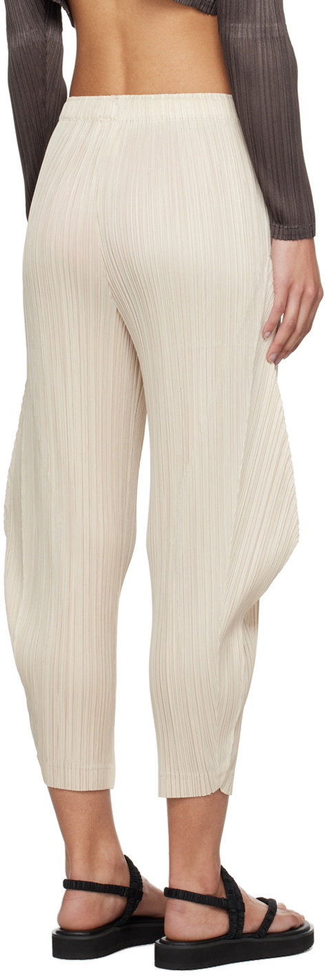 PLEATS PLEASE ISSEY MIYAKE Off-White Thicker Bottoms 1 Trousers Pleats ...