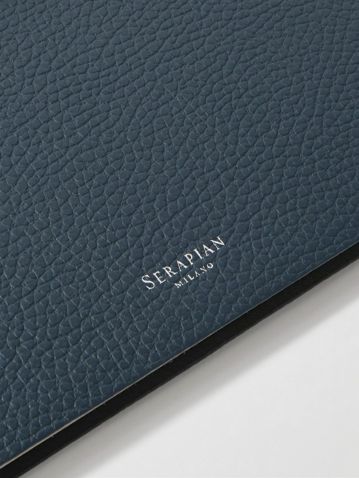 Serapian - Large Logo-Print Full-Grain Leather Notebook Serapian