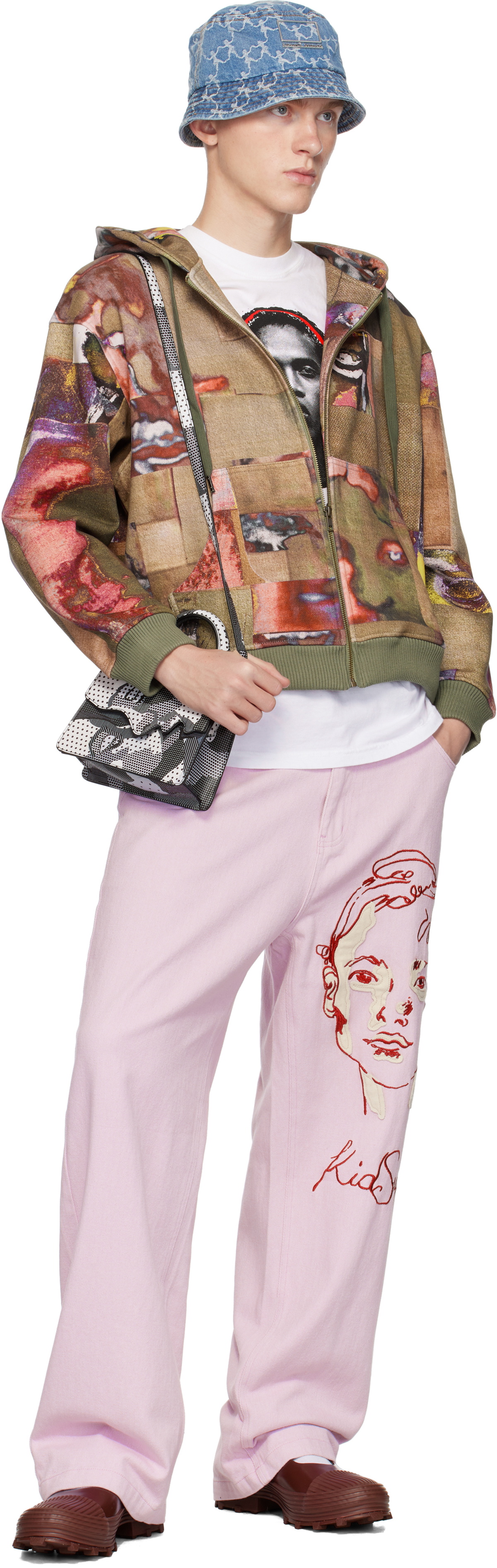 KidSuper Multicolor Faces Collage Zip Hoodie KidSuper