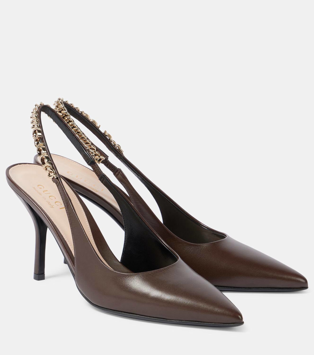 Gucci Gucci Signoria leather slingback pumps Gucci