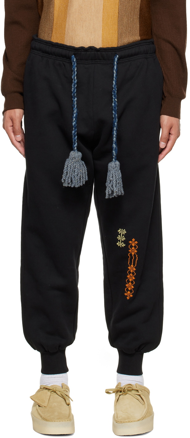 ADISH Black Wared Lakiya Lounge Pants ADISH