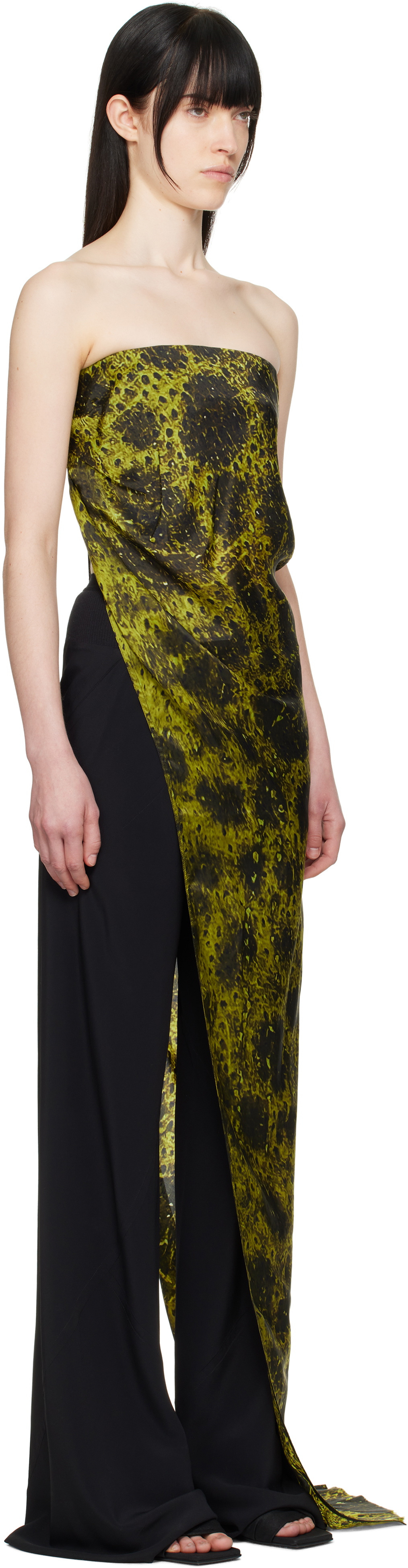 Rick Owens Yellow Hollywood Lido Long Top Rick Owens