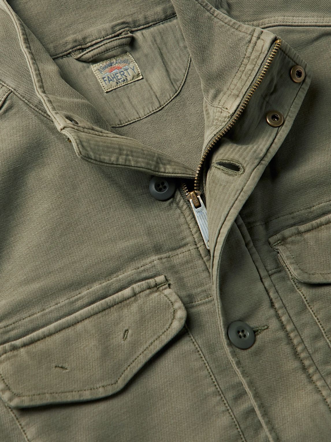 Faherty - M-65 Cotton-Blend Terry Field Jacket - Green Faherty