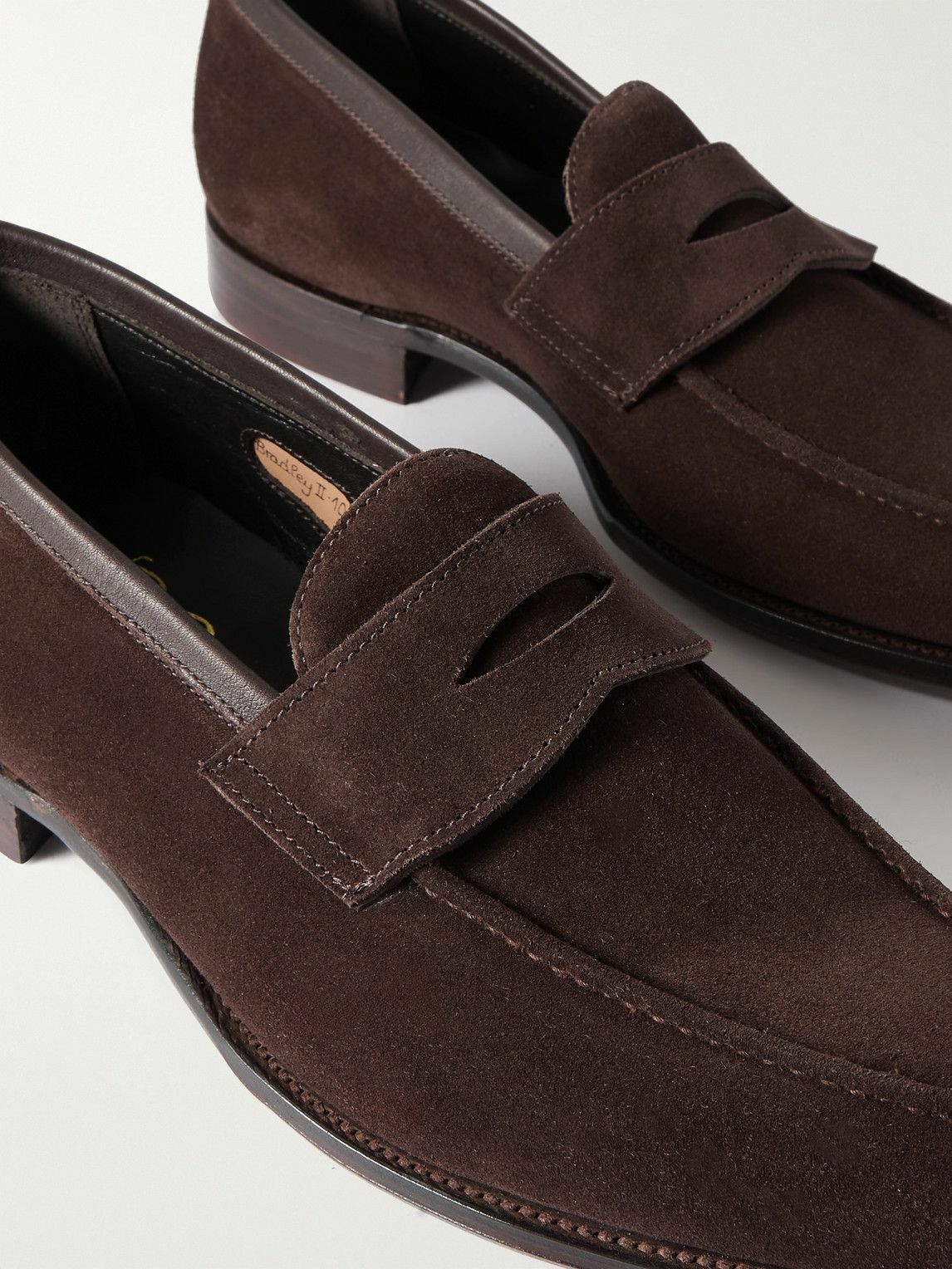 George Cleverley - Bradley II Suede Penny Loafers - Brown George Cleverley