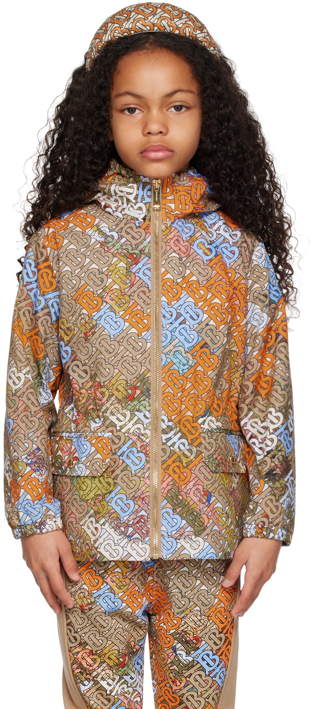 Burberry Kids Beige Monogram Jacket Burberry