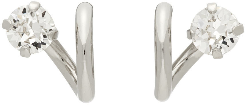 Justine Clenquet Silver Vicky Earrings Justine Clenquet