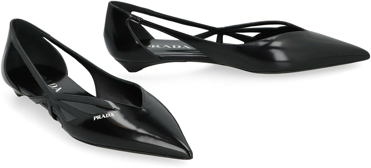 Prada Leather Ballet Flats Prada