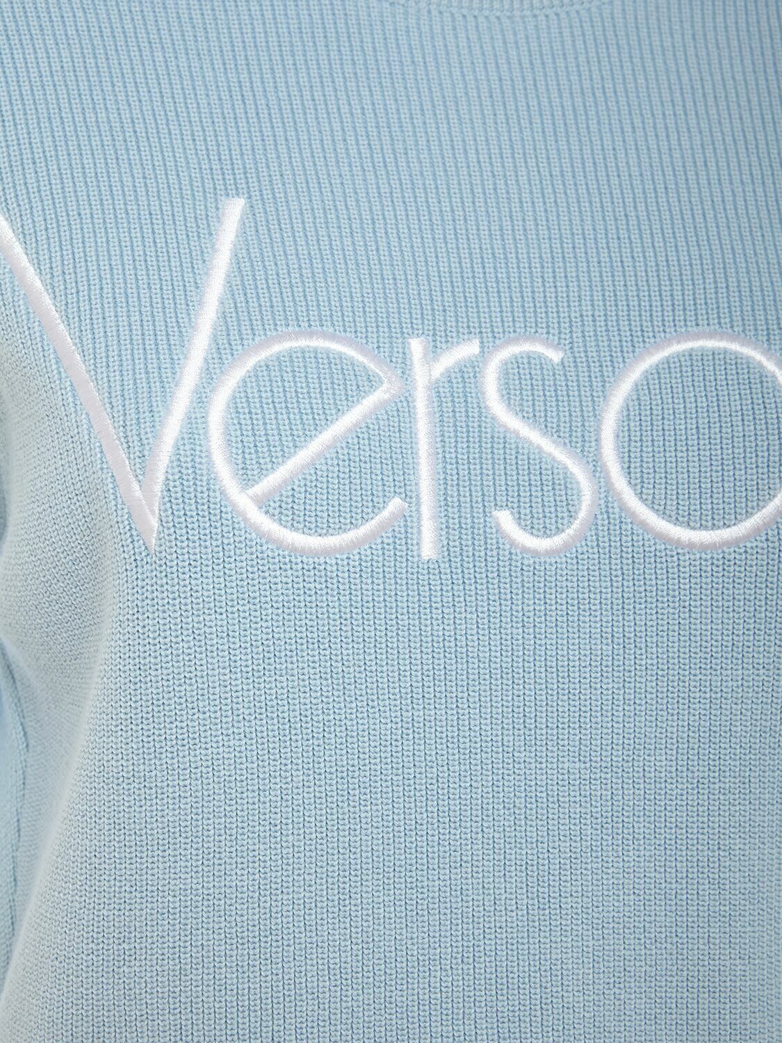 VERSACE Logo Embroidered Knit Vest Versace