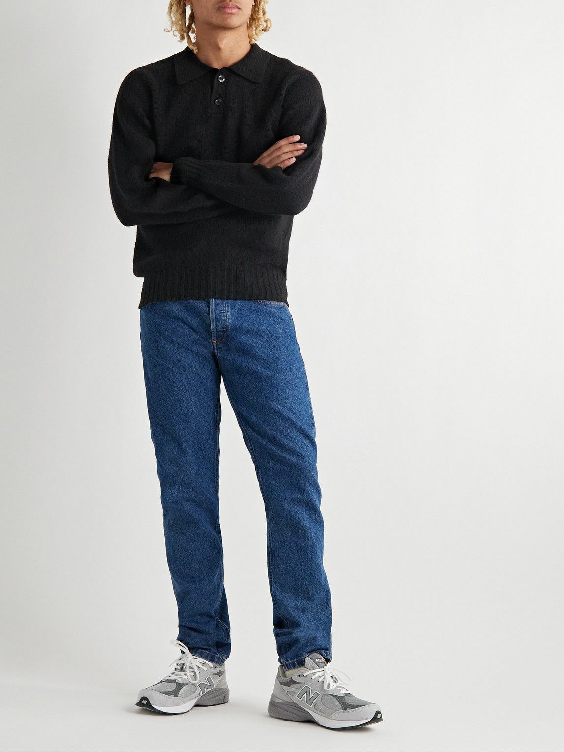 Howlin' - Ghost Pressure Brushed-Wool Polo Shirt - Black Howlin' by ...