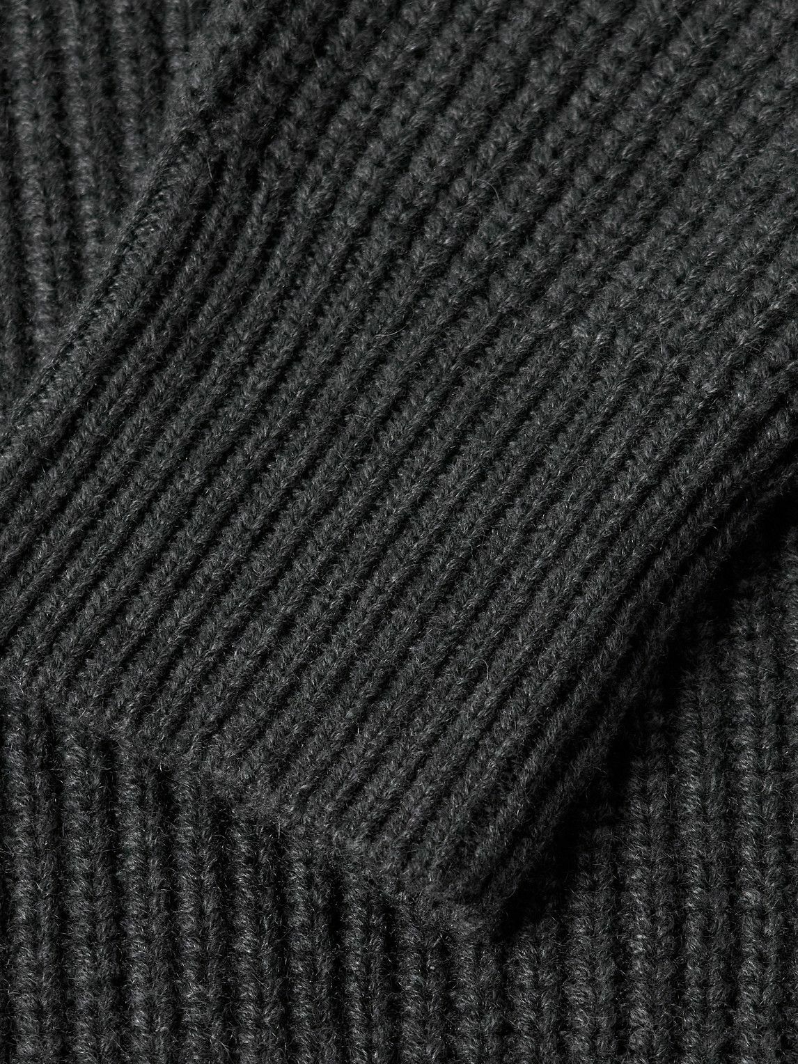 Nili Lotan - Ribbed-Knit Zip-Up Cardigan - Gray Nili Lotan