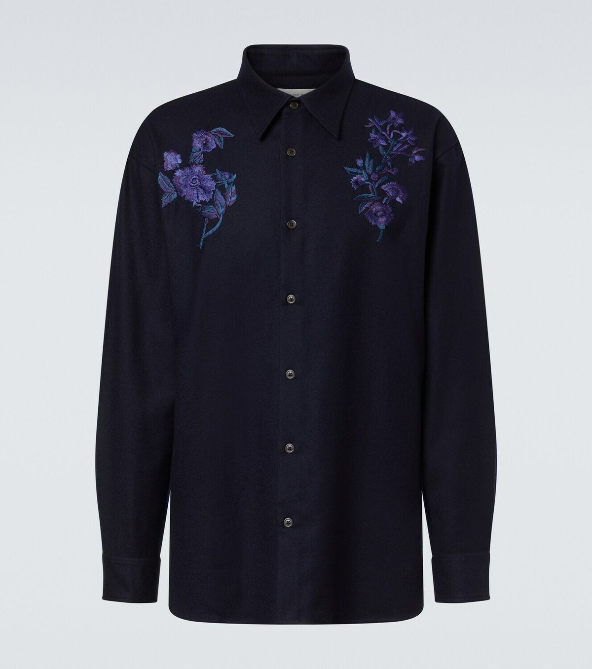 Dries Van Noten Embroidered wool shirt Dries Van Noten