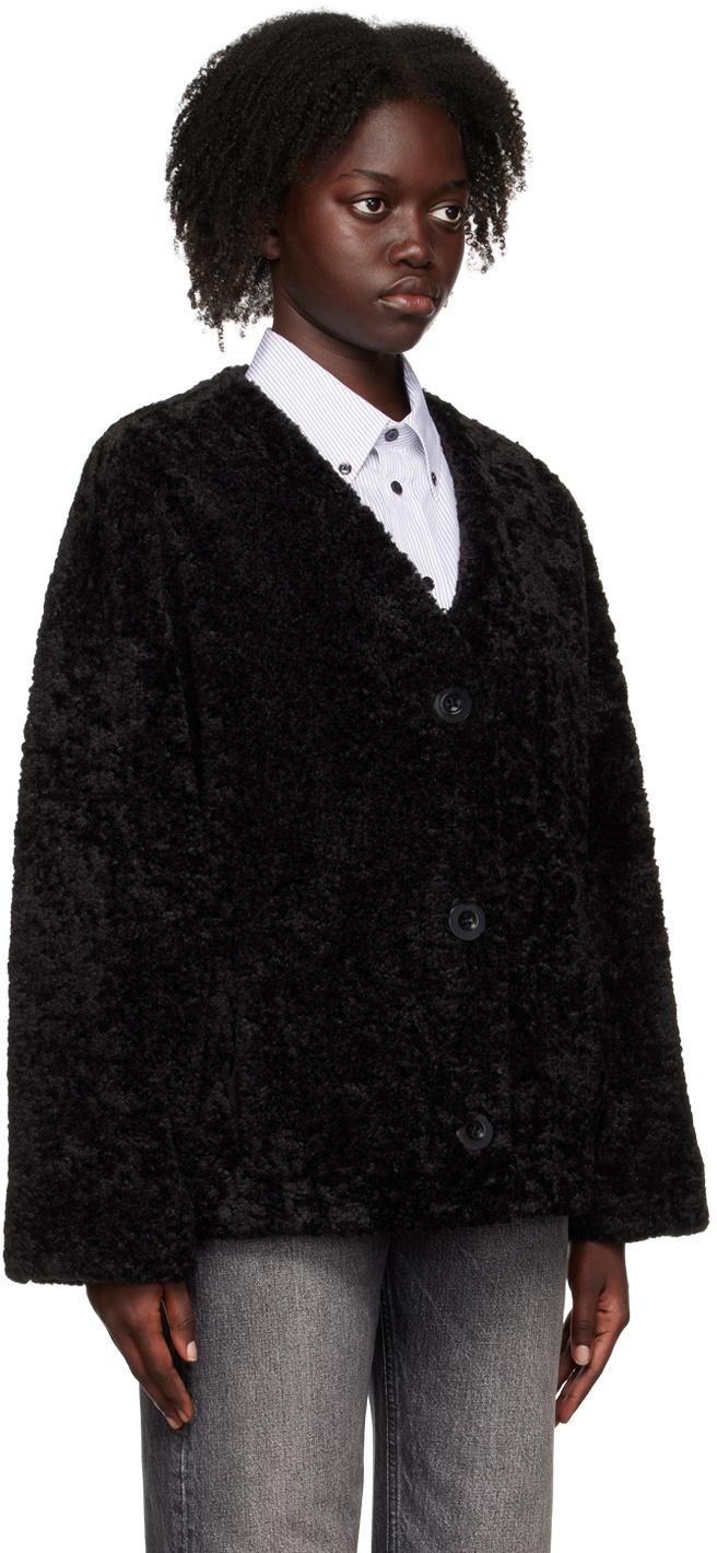 Stand Studio Black Rosie Faux-Fur Jacket Stand Studio