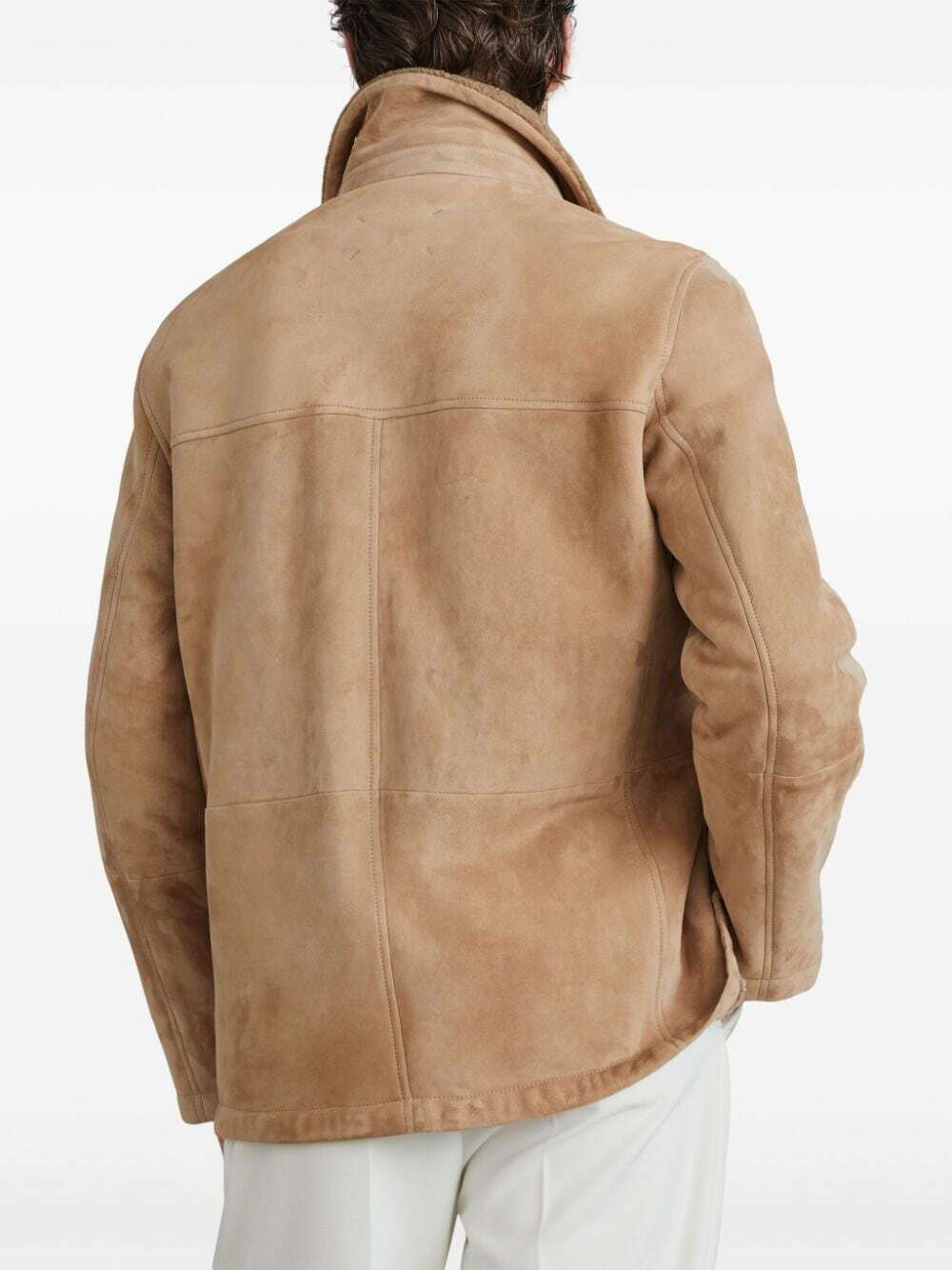 BRUNELLO CUCINELLI - Suede Shearling Field Jacket Brunello Cucinelli