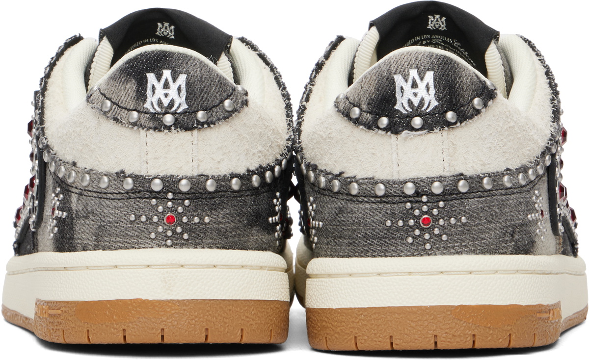 AMIRI Black Stud Skel Top Low Sneakers Amiri