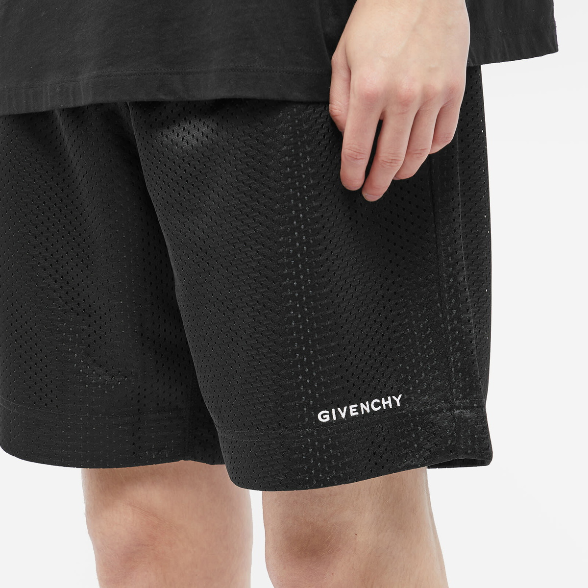 Givenchy Men's Text Logo Board Shorts in Black Givenchy