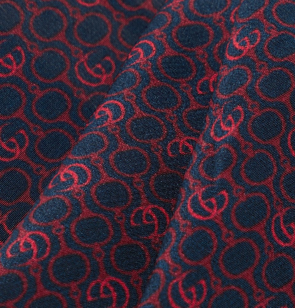Gucci - Logo-Print Silk-Crepe Pocket Square - Navy Gucci