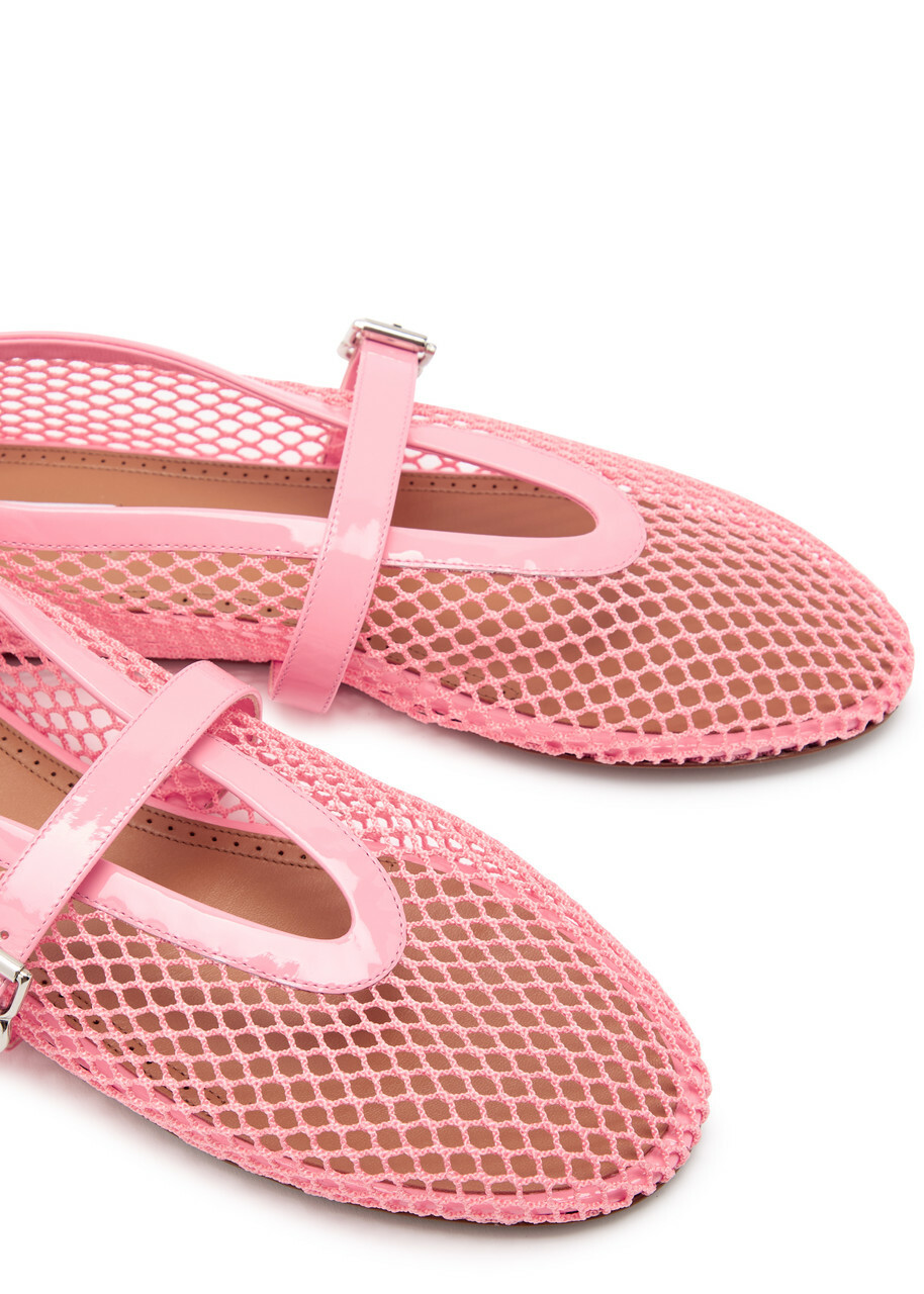 Alaïa Mesh Ballet Flats Pink ALAÏA