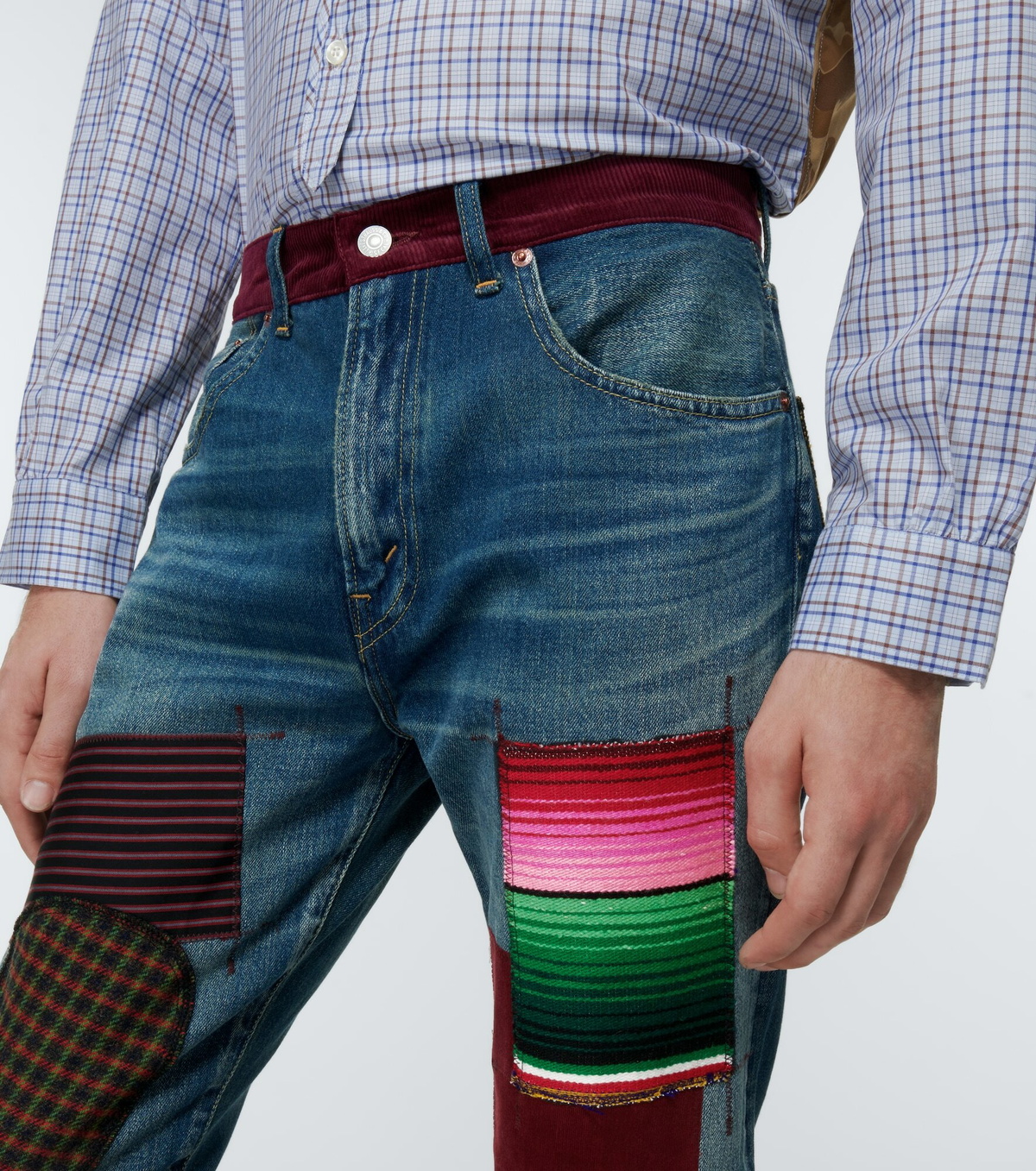 Junya Watanabe - Patchwork straight-leg jeans Junya Watanabe