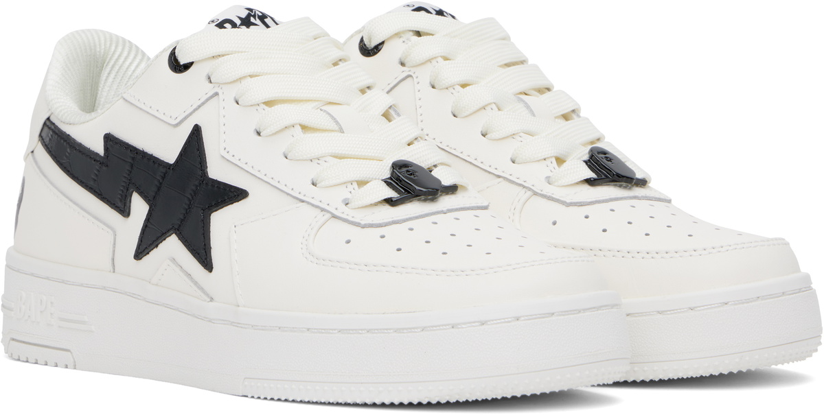 BAPE Off-White & Black 'BAPE' STA ICON Sneakers A Bathing Ape