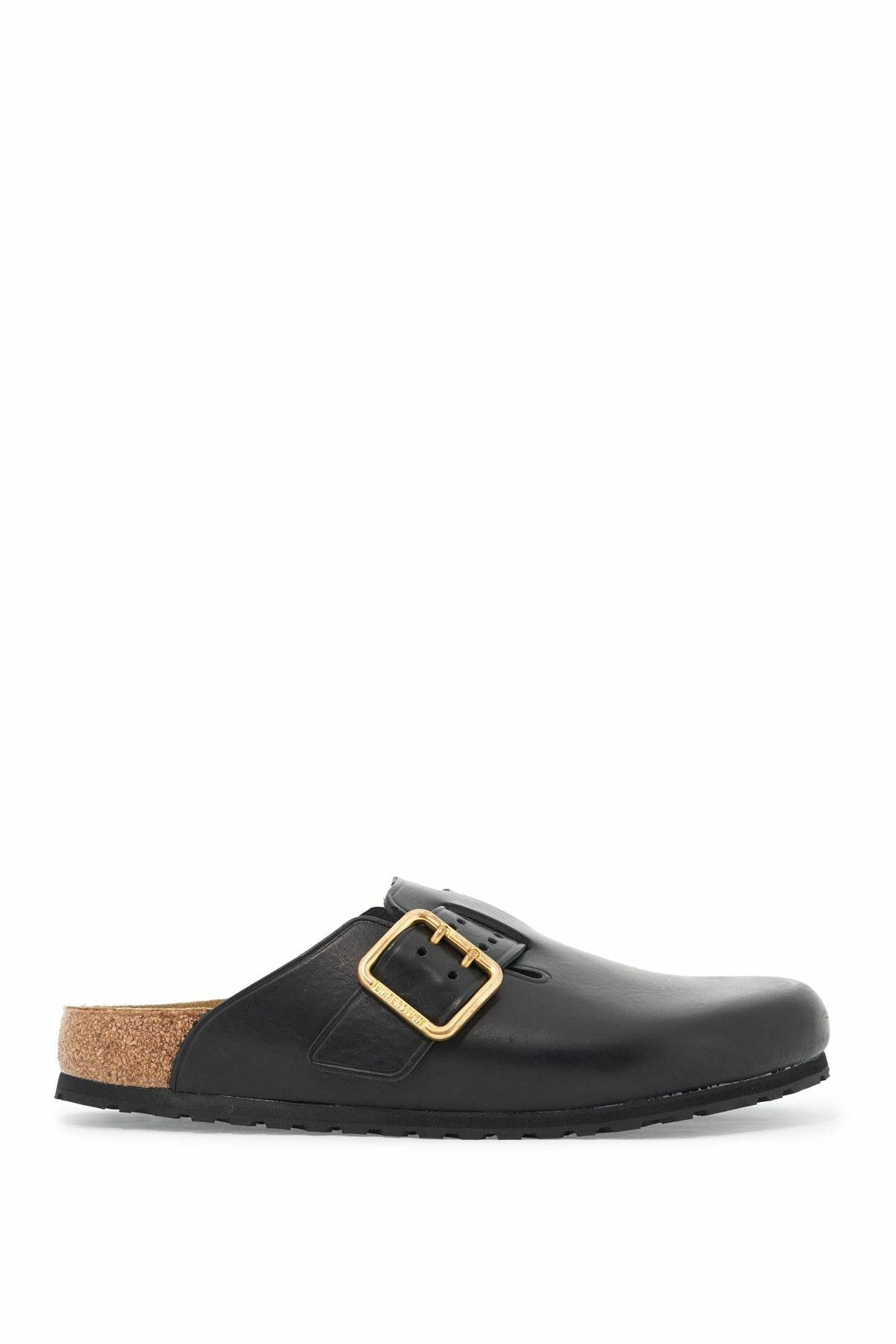 BIRKENSTOCK boston bold leather clog with sab Black Birkenstock