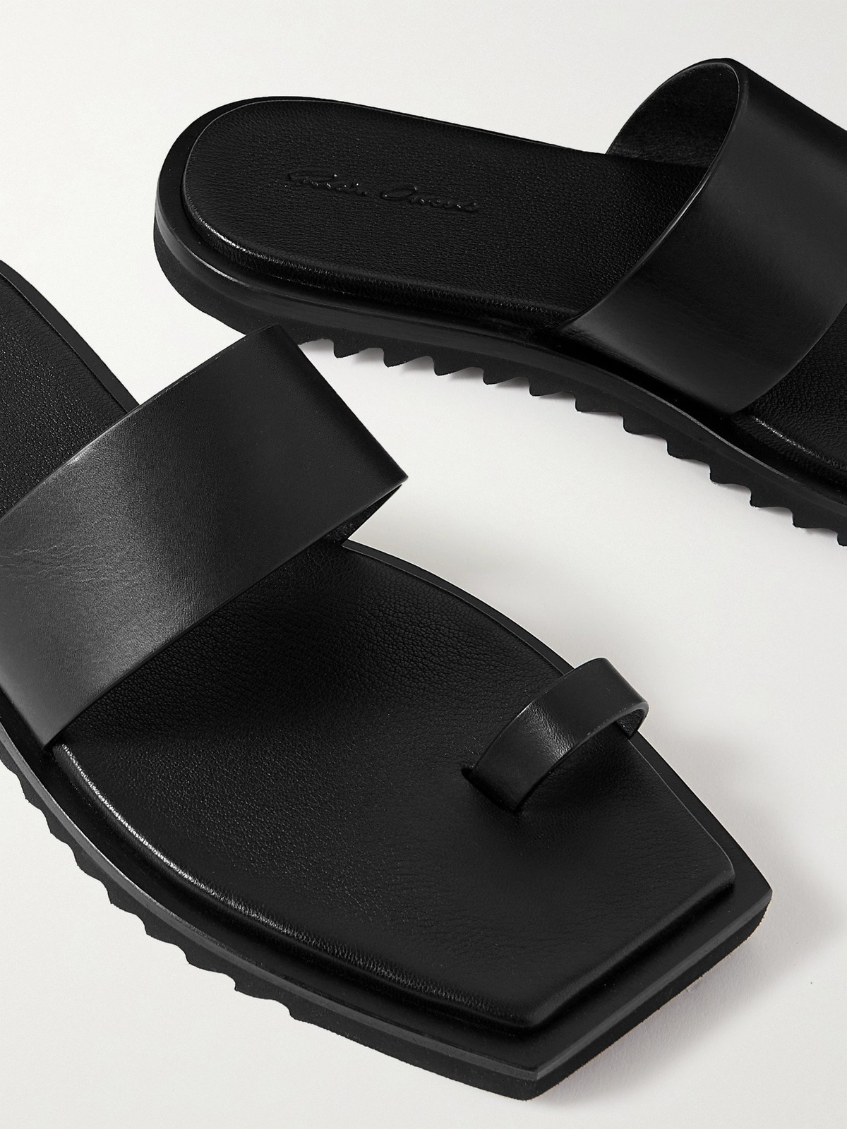 RICK OWENS - Bevel Leather Sandals - Black - EU 40 Rick Owens
