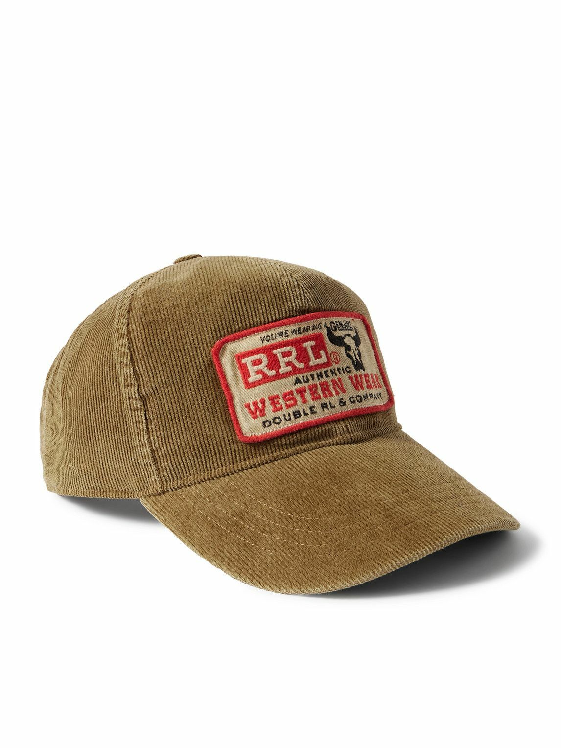 RRL - Logo-Appliquéd Cotton-Corduroy Baseball Cap RRL